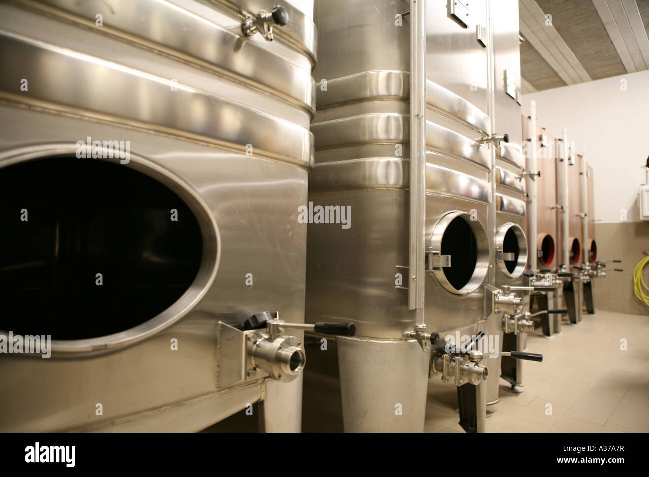 Stainless Steel Vats Stock Photo - Alamy