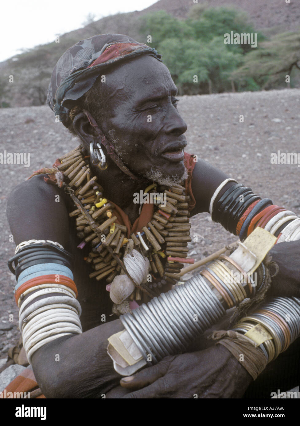 A Turkana man in the Suguta valley Northern Kenya Stock Photo - Alamy