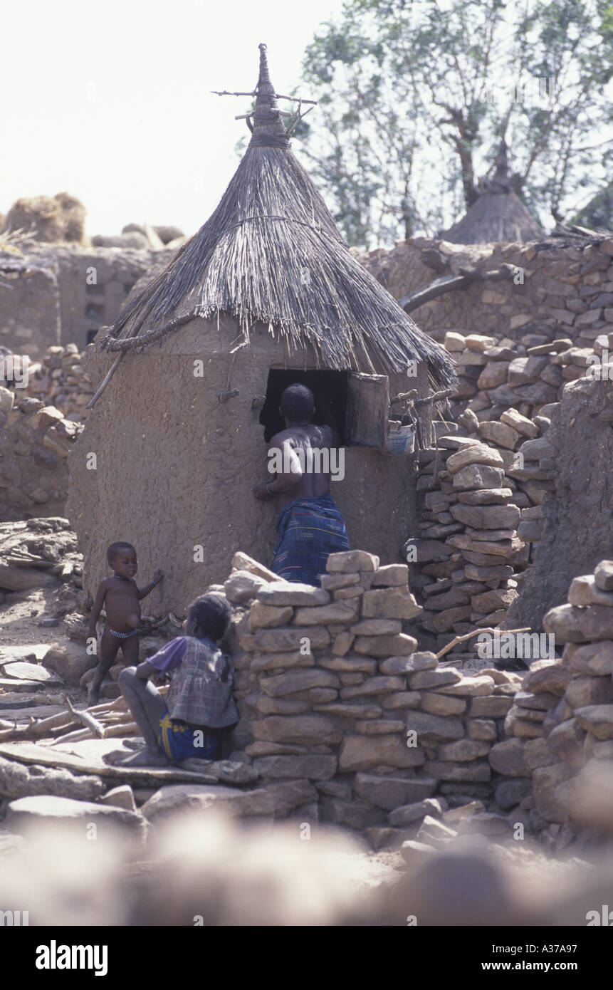 Inside a Dogon village The Dogon store their belongings inside small ...