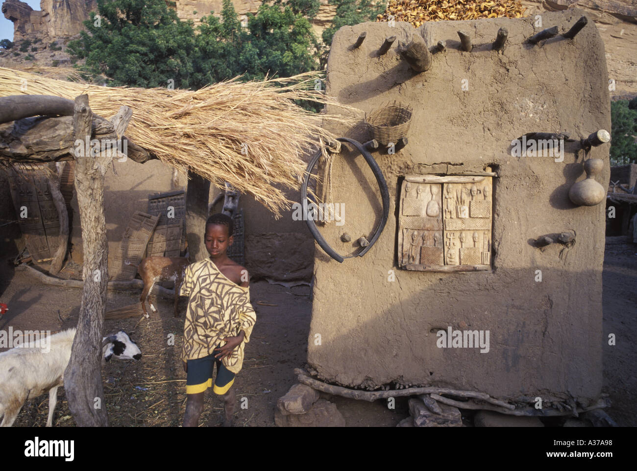 Inside a Dogon village The Dogon store their belongings inside small ...