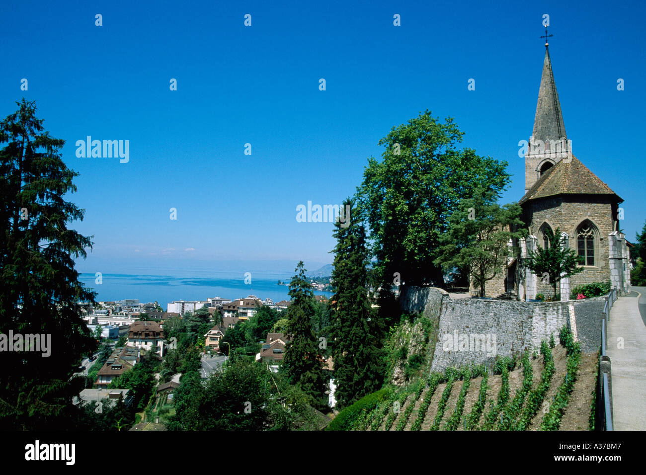 Montreux Lake Geneva Switzerland Stock Photo - Alamy