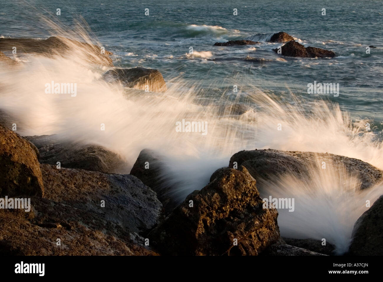 Waves crashing on rocks, Portland Bill, Dorset Stock Photo - Alamy