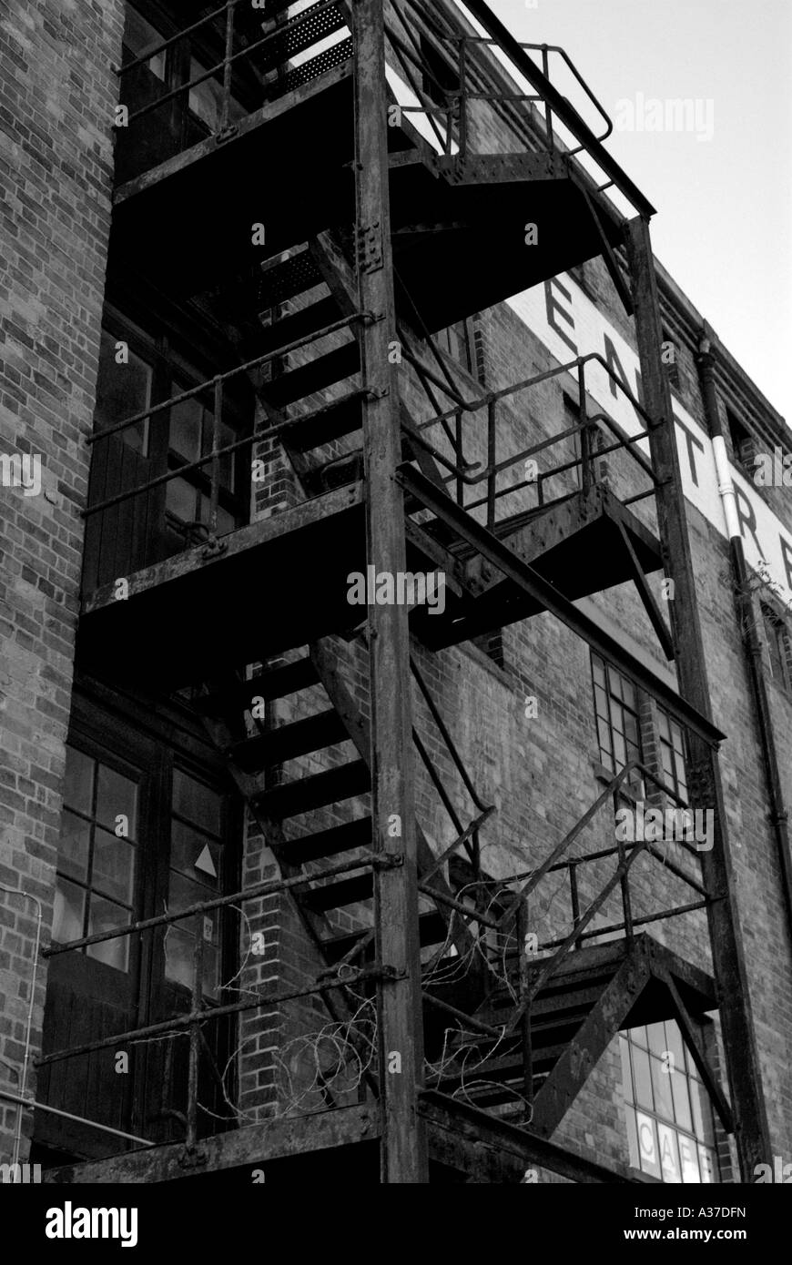 Industrial Stairway Fire Escape Stock Photo - Alamy