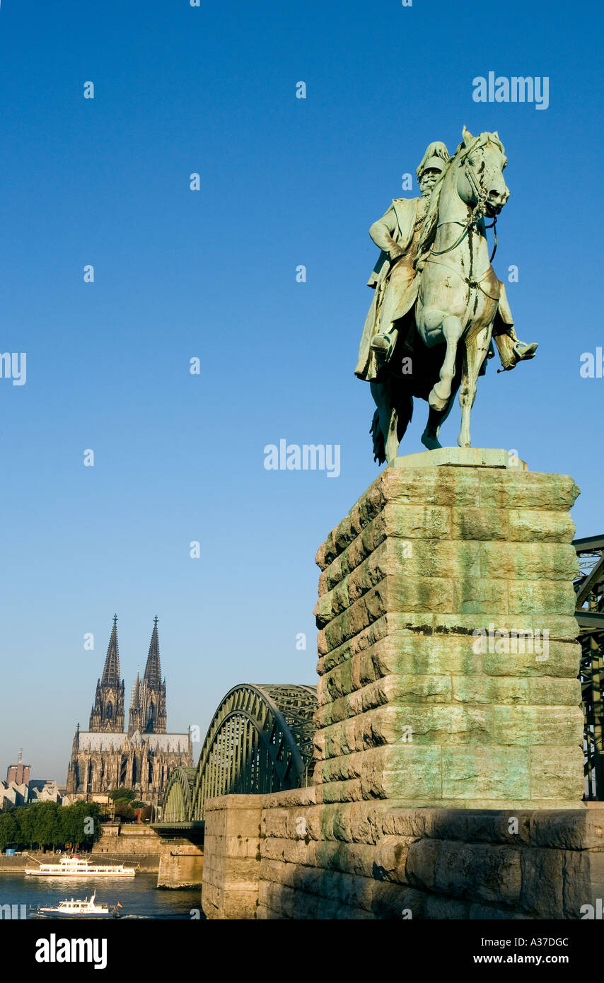 Kaiser Wilhelm Statue Cathedral Cologne Germany Stock Photo - Alamy