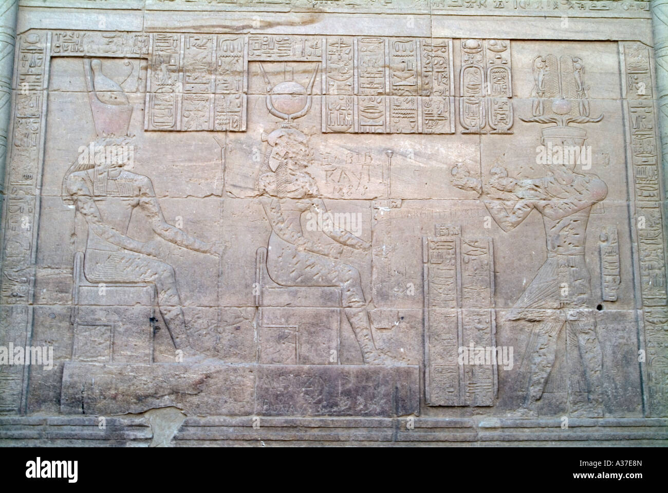 Philae Temple of goddess Isis wall decorations Pearl of the Nile ...