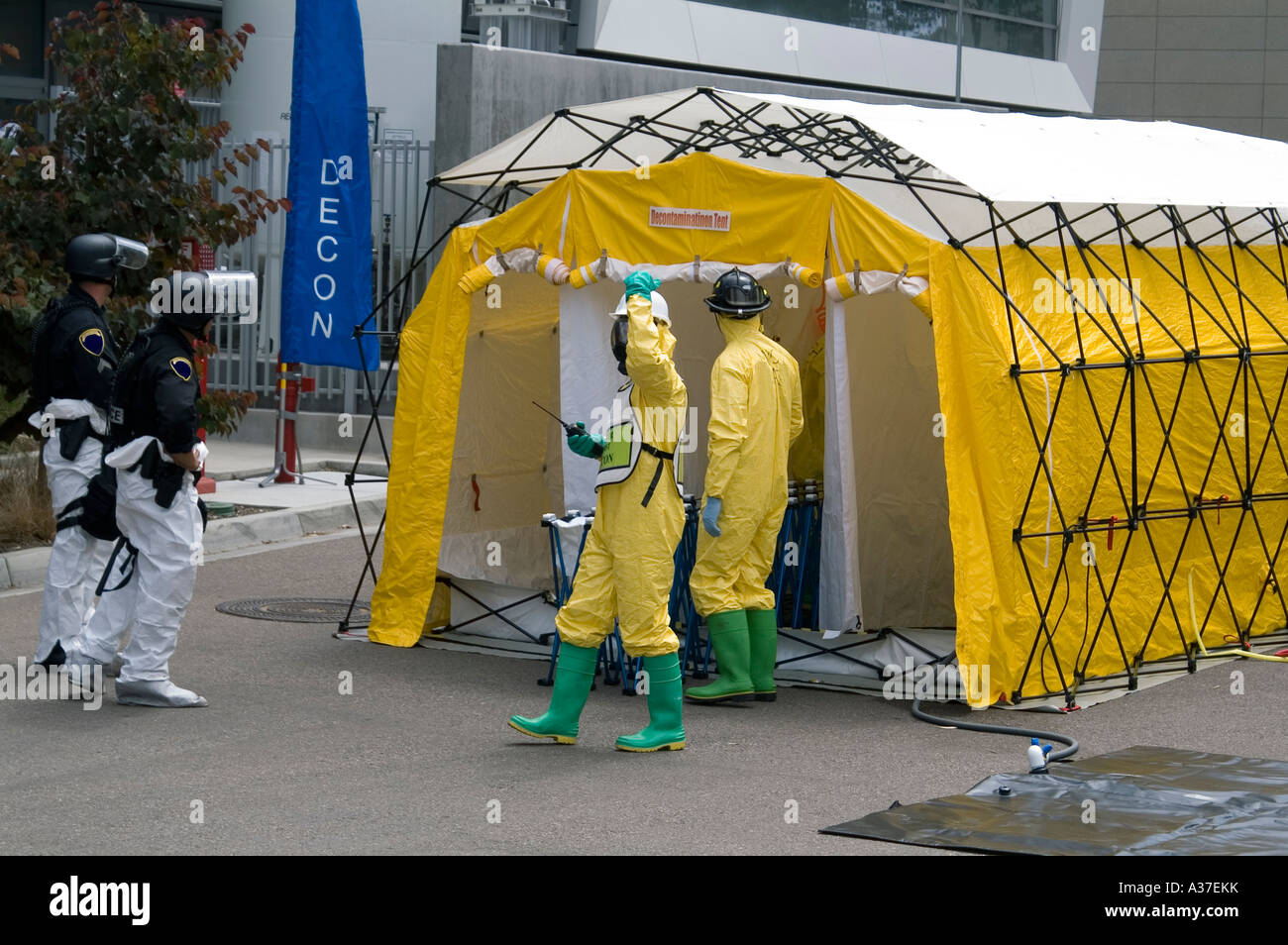Nuclear decontamination shower hi-res stock photography and images - Alamy