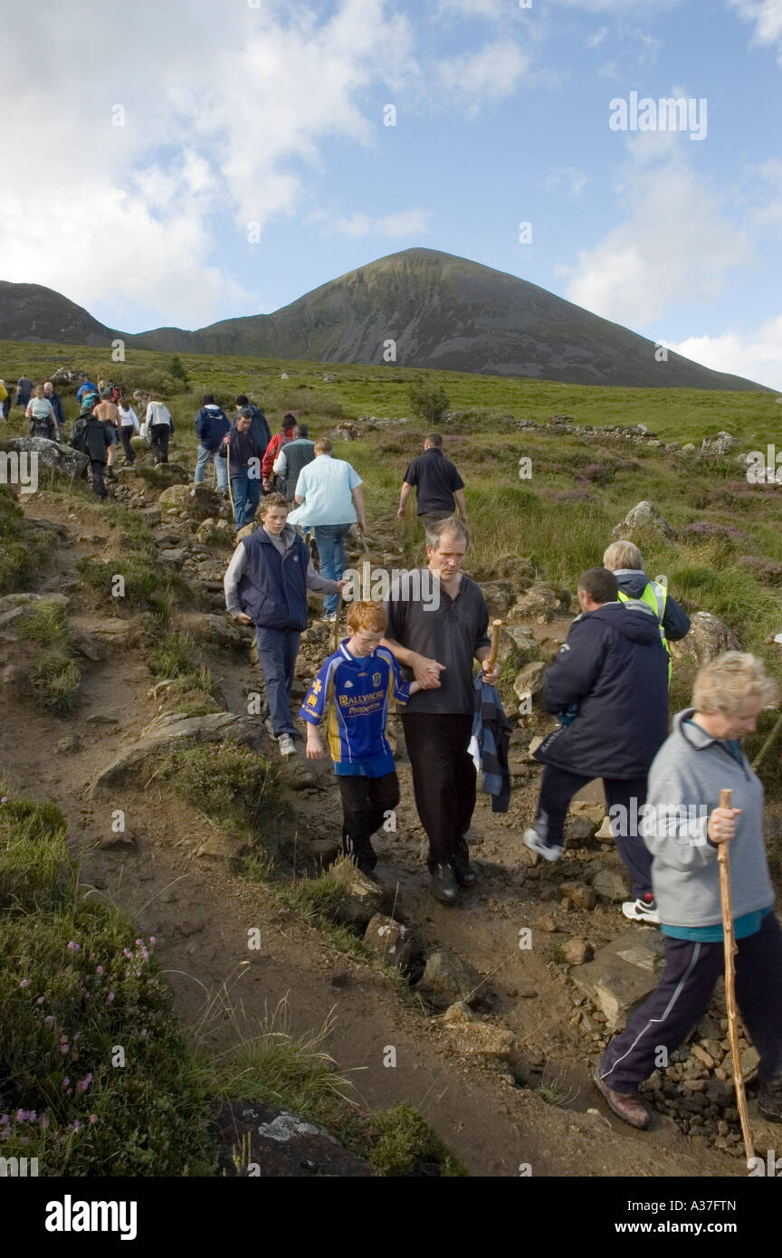 Pilgrims at Croagh Patrick, County Mayo, Ireland Stock Photo - Alamy