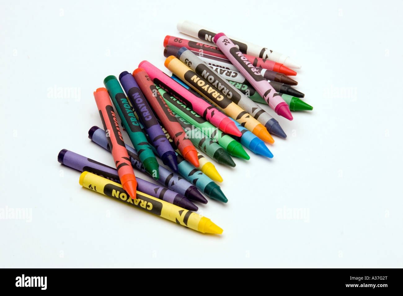Multi coloured crayons Stock Photo - Alamy