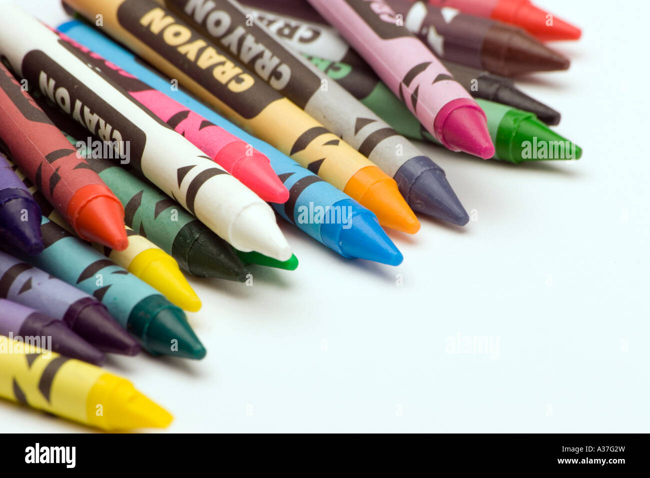 Multi coloured crayons Stock Photo - Alamy