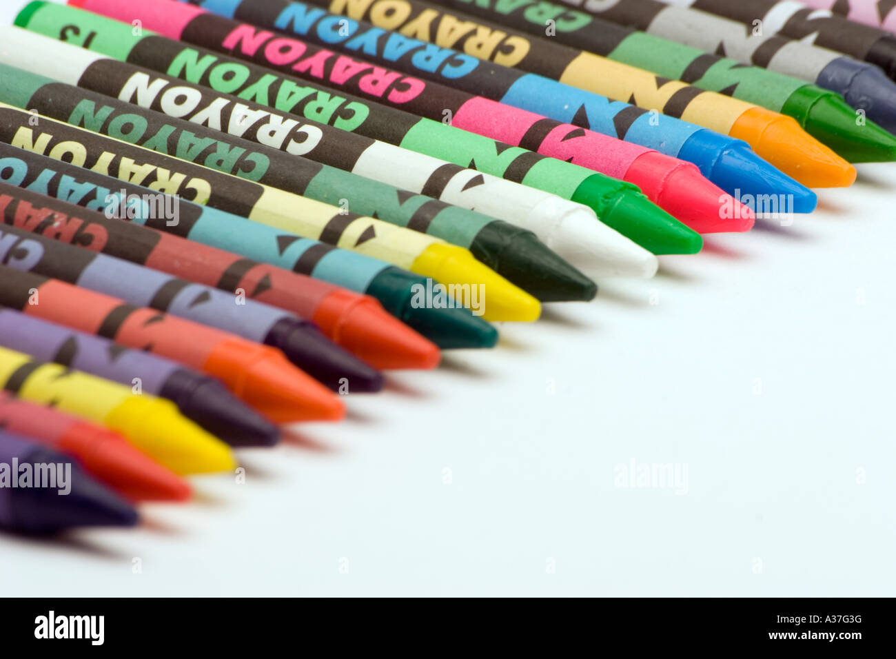 Multi coloured crayons Stock Photo - Alamy