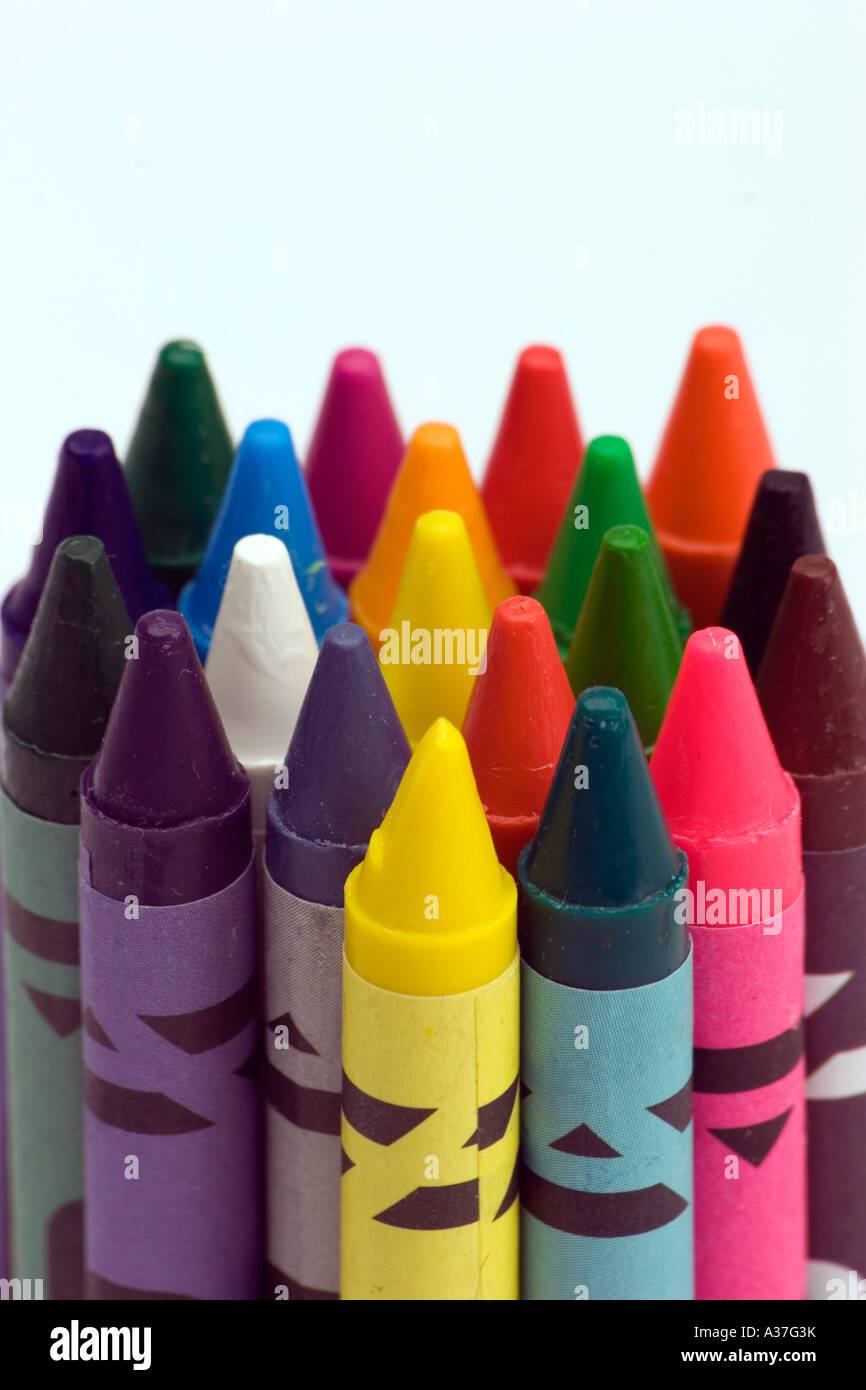 Multi coloured crayons Stock Photo - Alamy