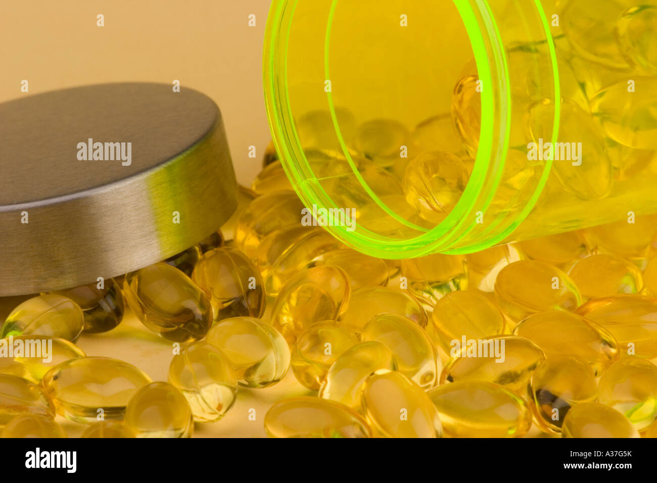 Cod liver oil capsules Stock Photo - Alamy