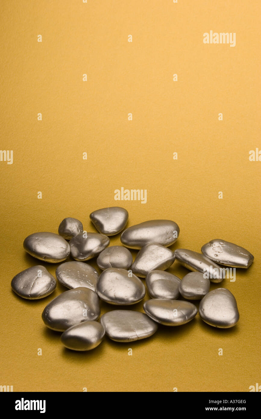 Gold pebbles hi-res stock photography and images - Alamy