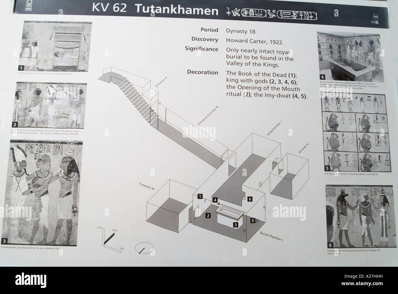 Valley of the Kings reportage KV 62 King Tutankhamen tomb diagram ...