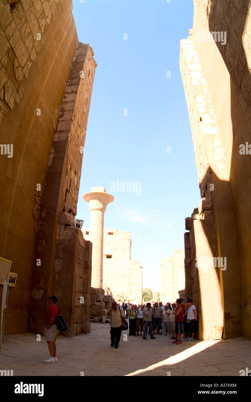 Karnak Temple vestibule with offering scenes of Horemheb and Seti I ...