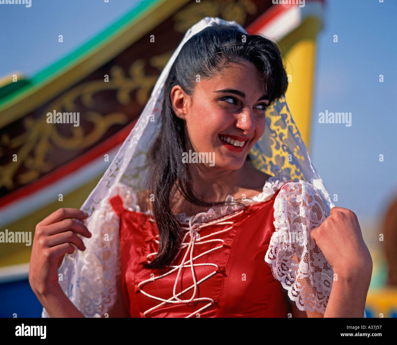 Maltese woman in traditional dress hi-res stock photography and images ...