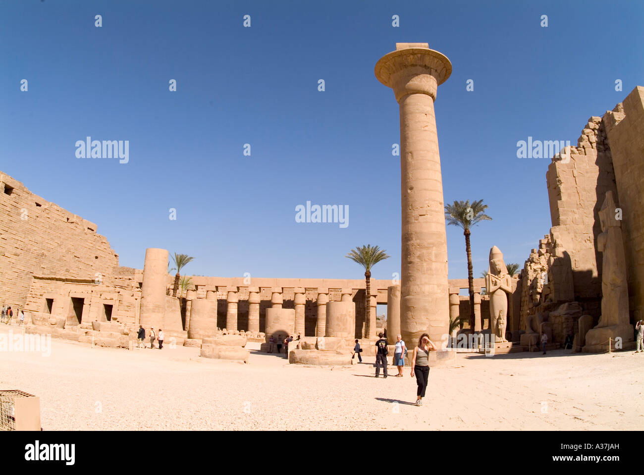 Karnak Temple view in between first and second pylon Karnak Egypt North ...