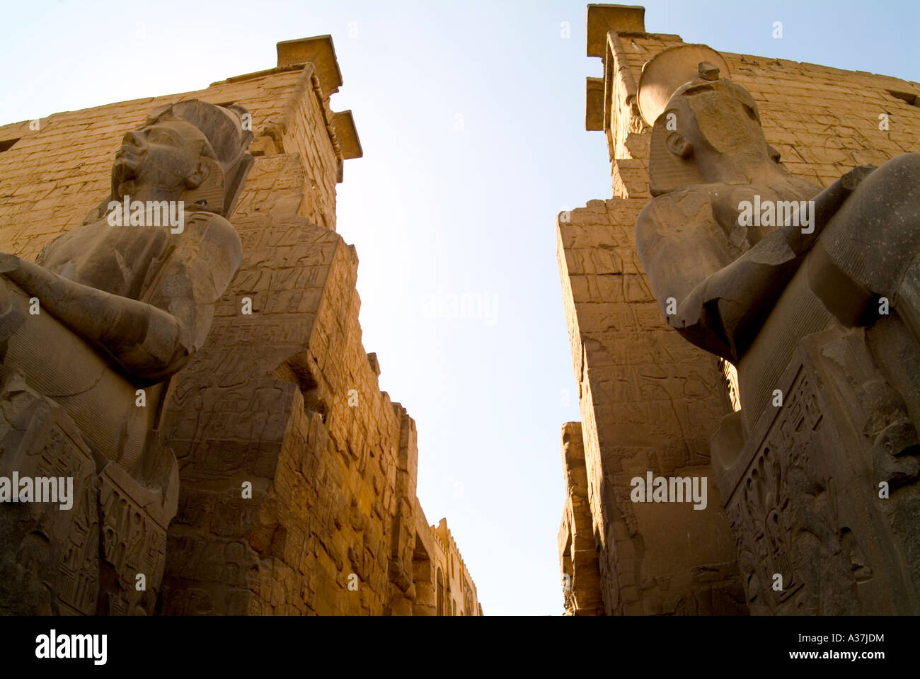 Luxor Temple front middle view facing entrance pylon Ramses II in ...