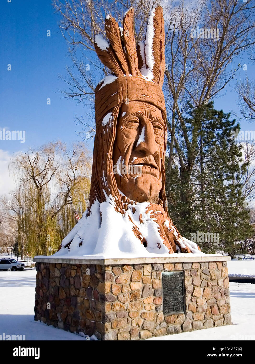 Indian Chief Carving