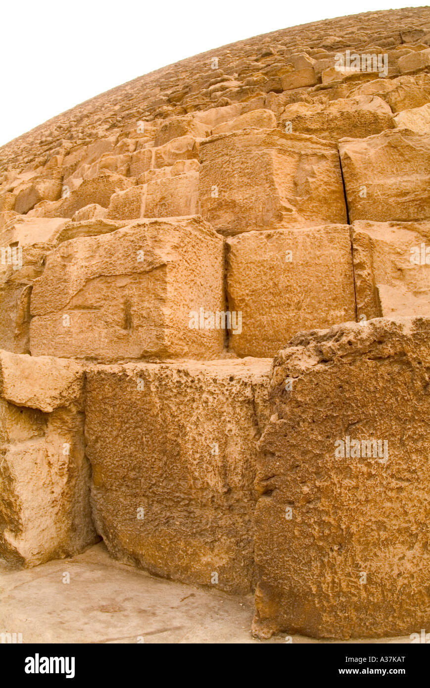 Giza pyramid Khufu Cheops funerary complex side view foundation stone ...