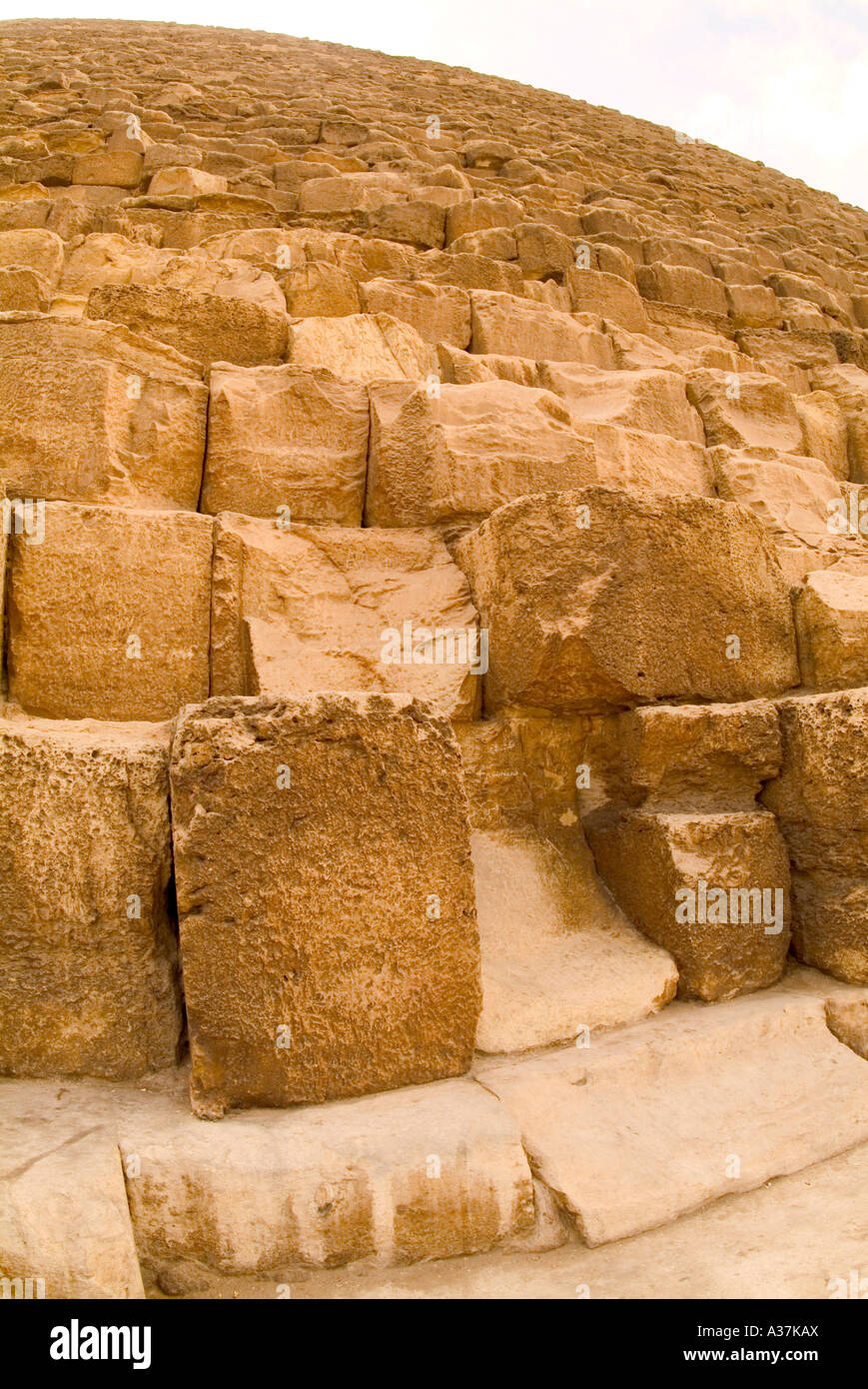 Giza pyramid Khufu Cheops funerary complex side view foundation stone ...