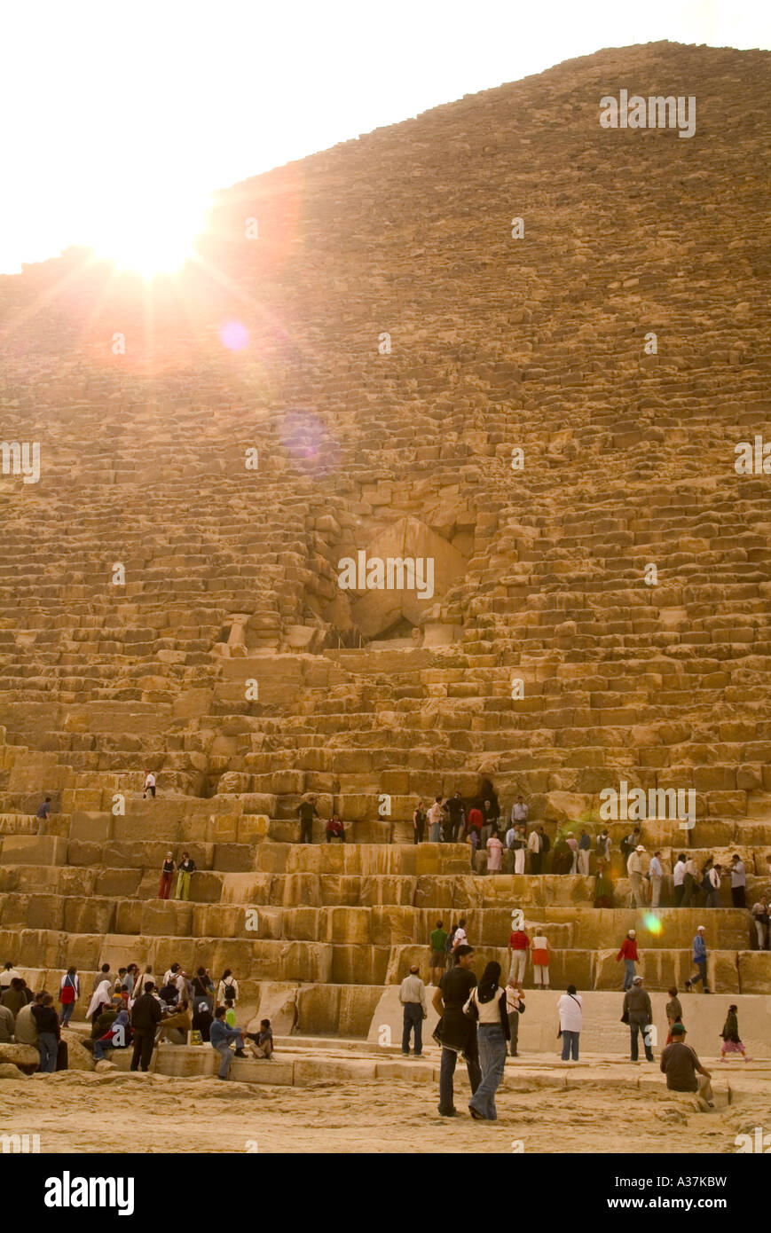 Giza pyramid Khufu Cheops funerary complex side view entry point in ...