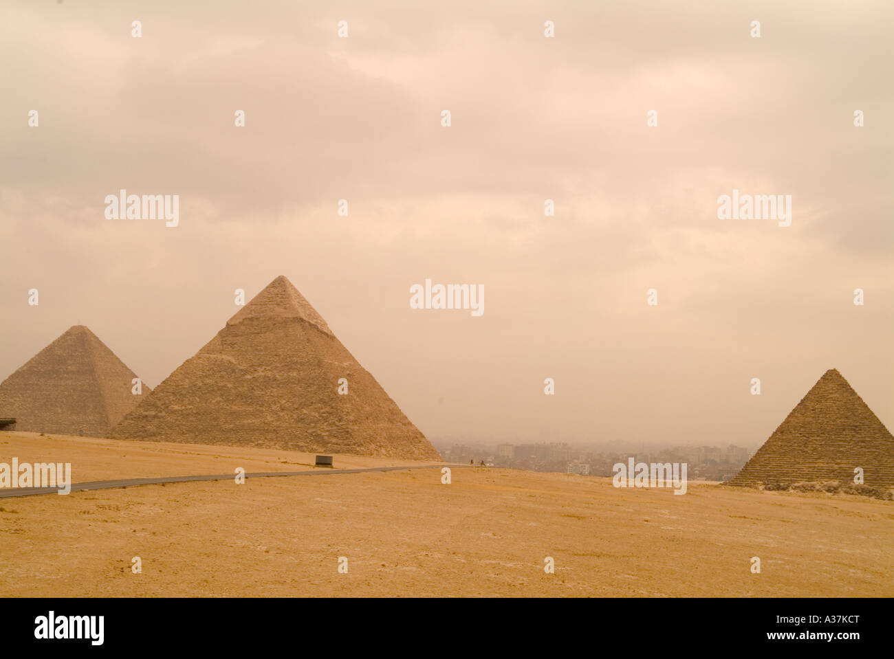 Giza pyramids of Khufo Cheops Khafre Chefren Menkaure Mycerinus ...