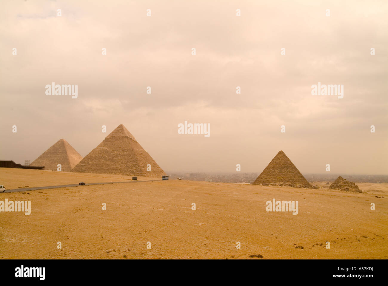 Giza pyramids of Khufo Cheops Khafre Chefren Menkaure Mycerinus ...