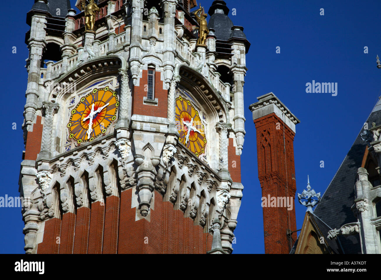 Clock Tower Town Hall Calais France Stock Photo - Alamy