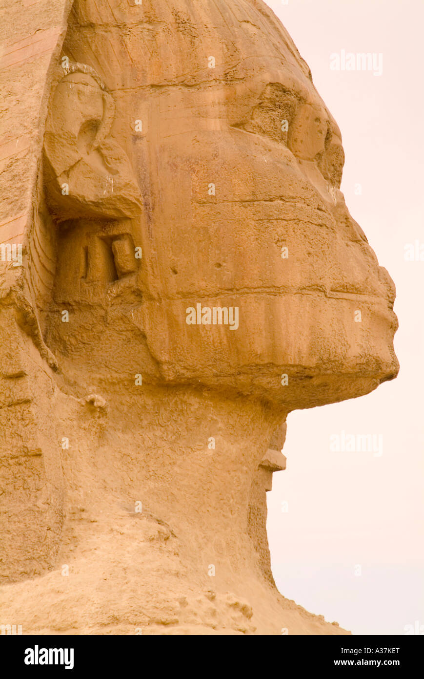 Giza the Great Sphinx likeness of king Khafre face portrait plateau ...