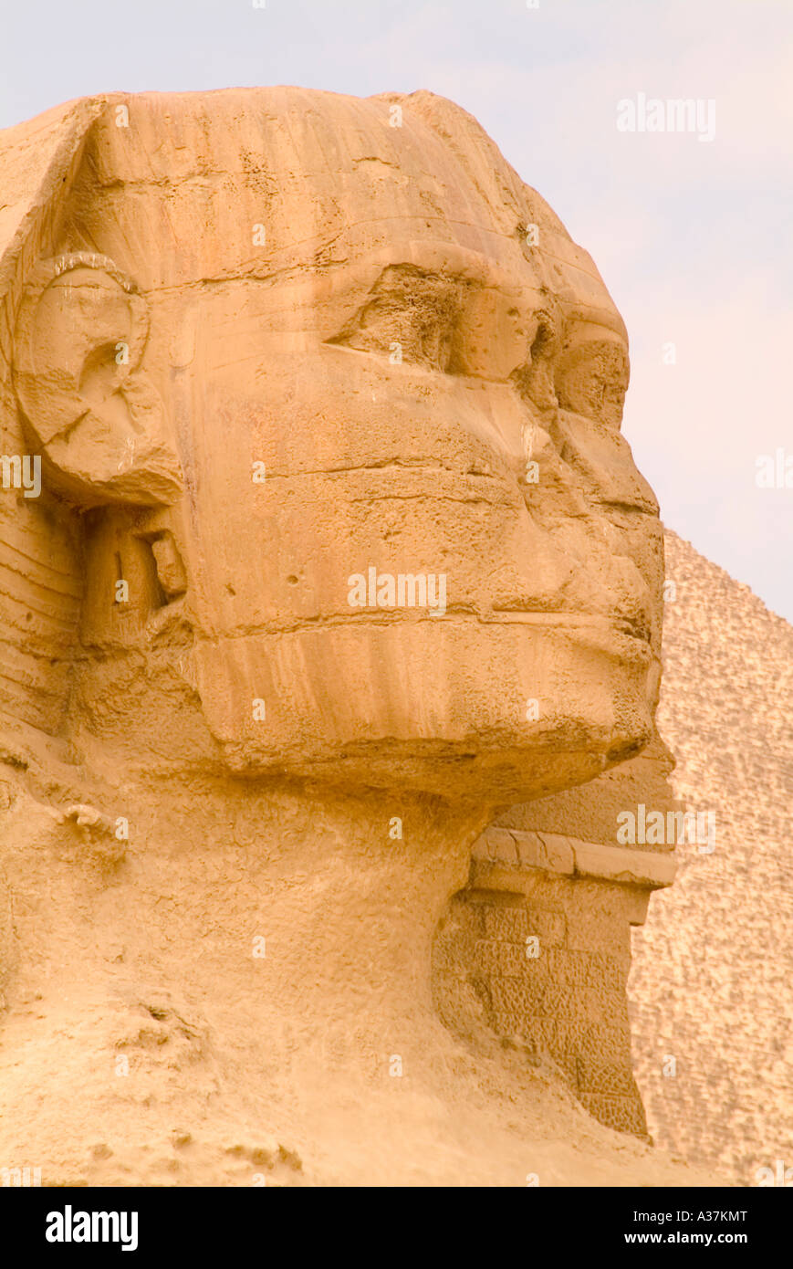Giza the Great Sphinx likeness of king Khafre face portrait pyramid of ...
