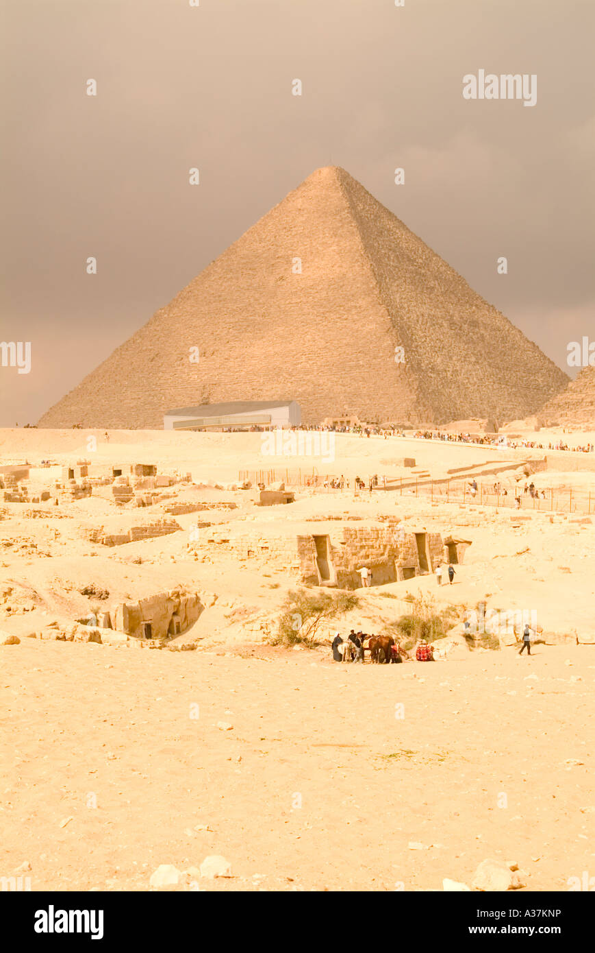 Giza pyramid of Khufo Cheops funerary complex plateau view Letopolis ...