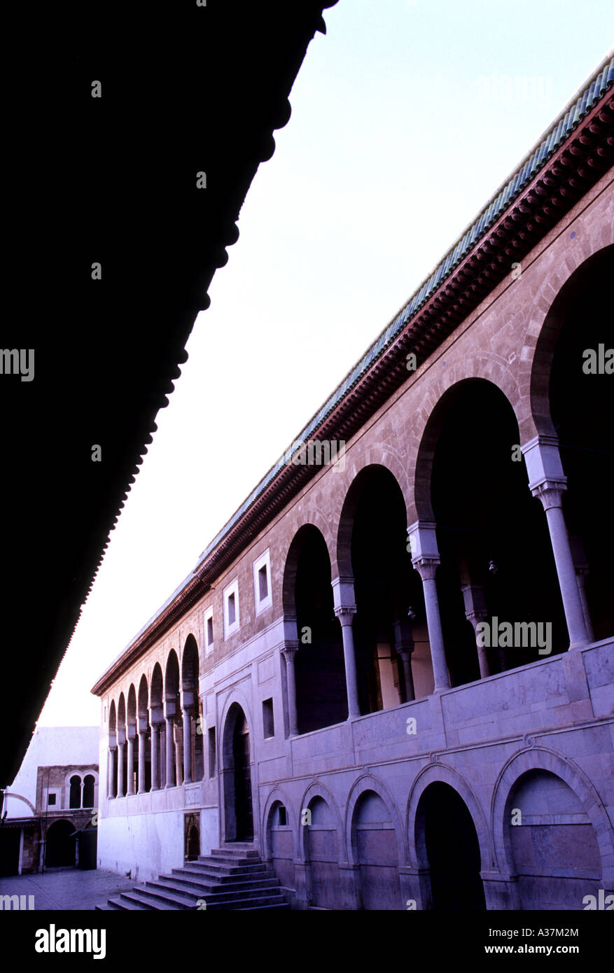 Exterior of the 9th century Zitouna Great Mosque in the UNESCO World ...