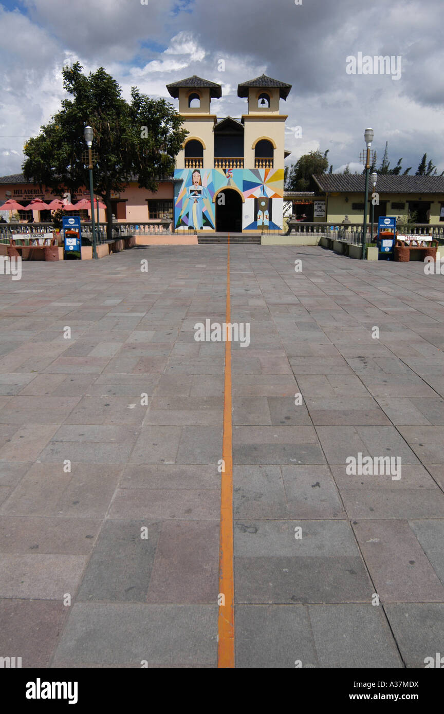 Symbolic Equator line crossing the Equatorial Square of the town of ...