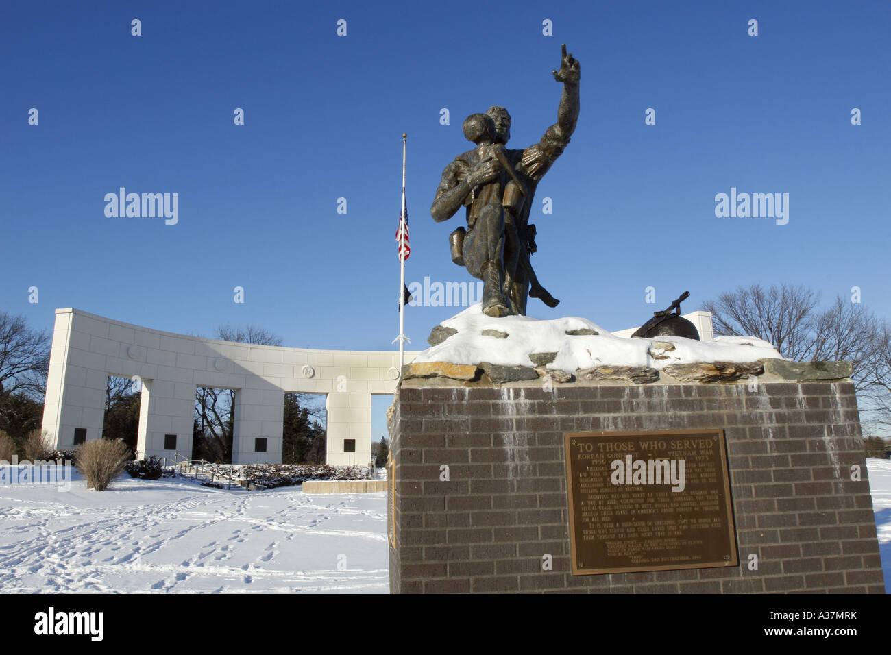 The Vietnam memorial at Memorial Park in Omaha, Nebraska. The memorial ...