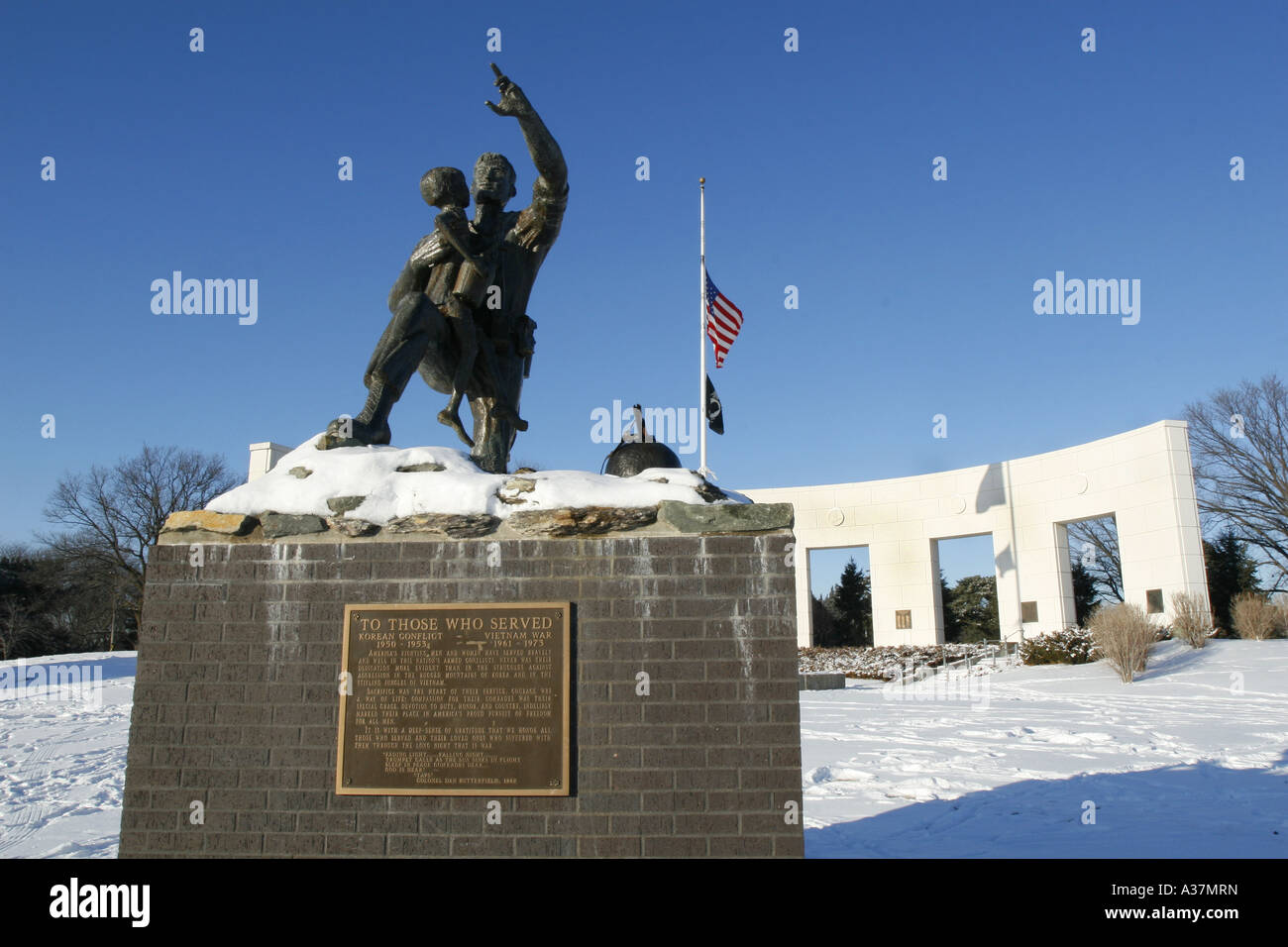 The Vietnam memorial at Memorial Park in Omaha, Nebraska. The memorial ...