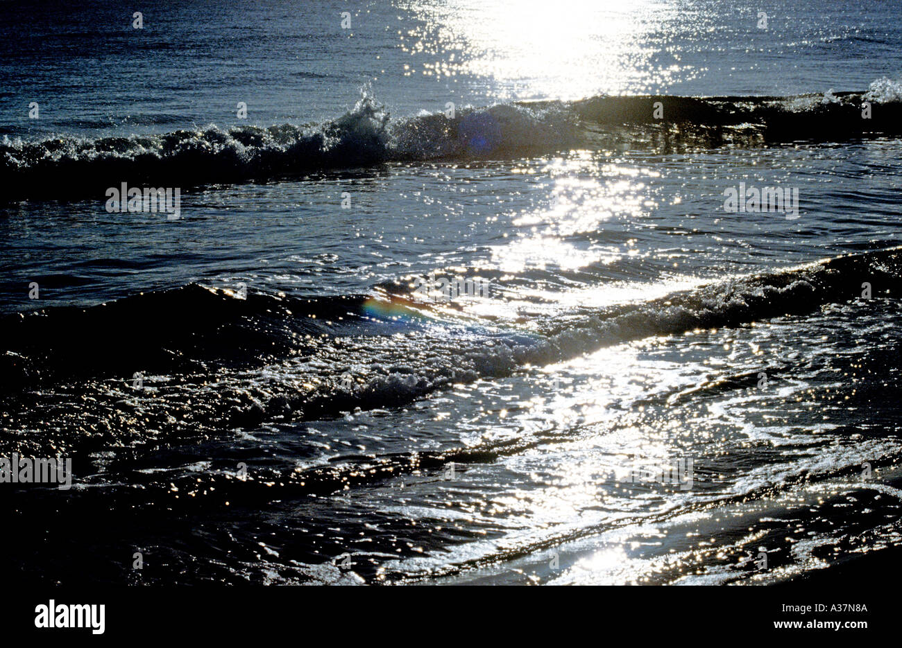 Sun On The Sea From Muscat The Capital Of The Sultanate Of Oman Stock ...