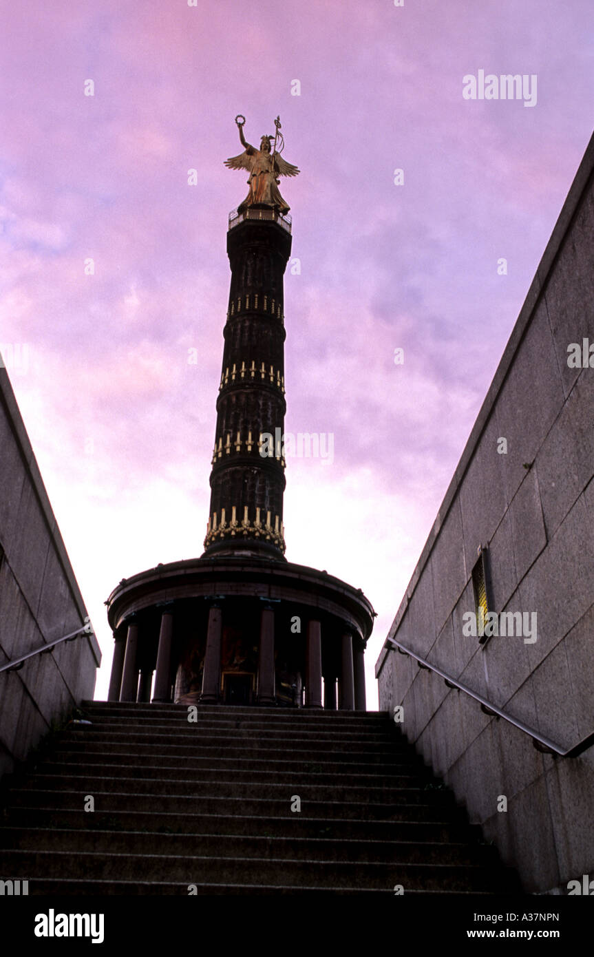 The Siegessaule Victory Column in the Tiergarten- Berlin, Germany Stock ...