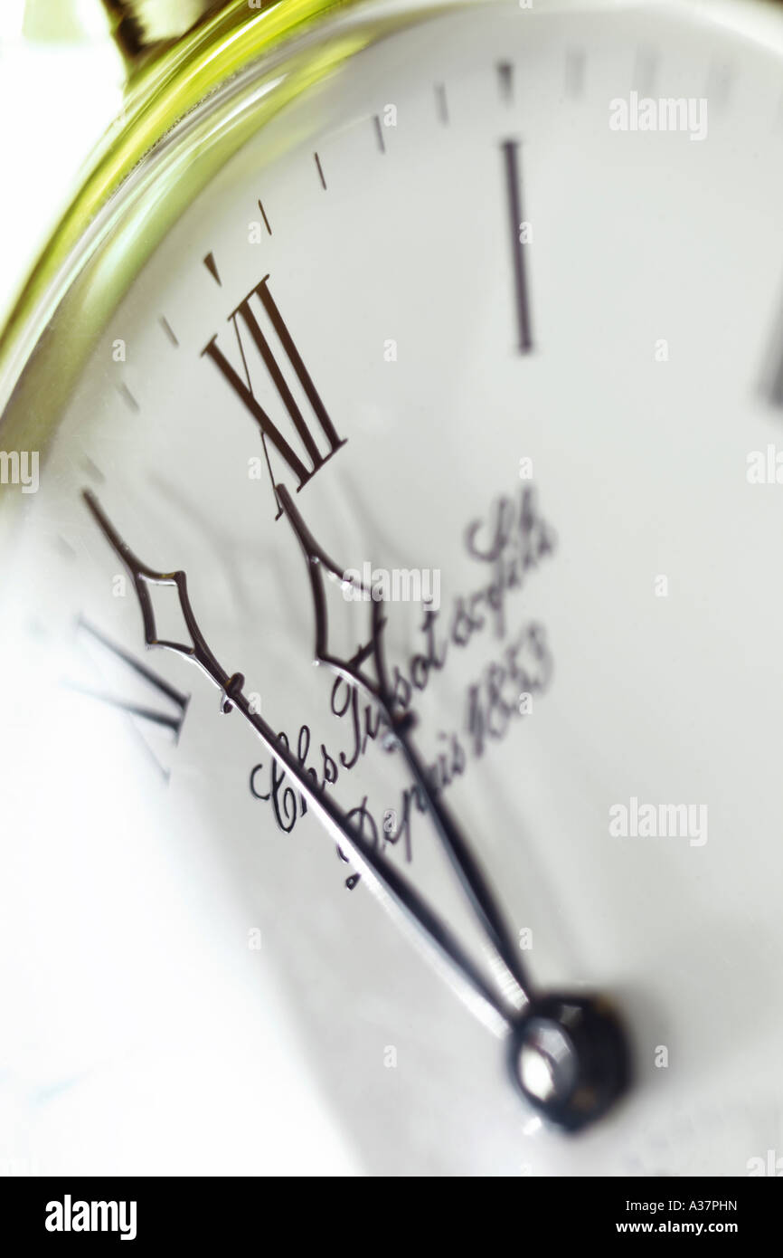 Uhr, Clock three to twelve symbol Stock Photo - Alamy
