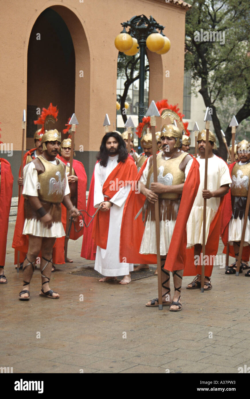 TEXAS San Antonio Hispanic Americans reenact Passion Play at Easter ...