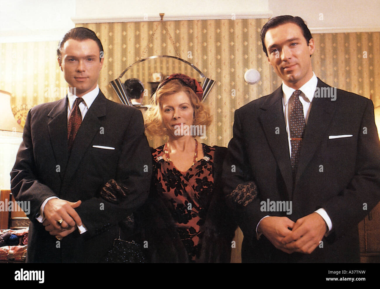 THE KRAYS 1990 Rank film with from left Martin Kemp, Billie Whitelaw ...