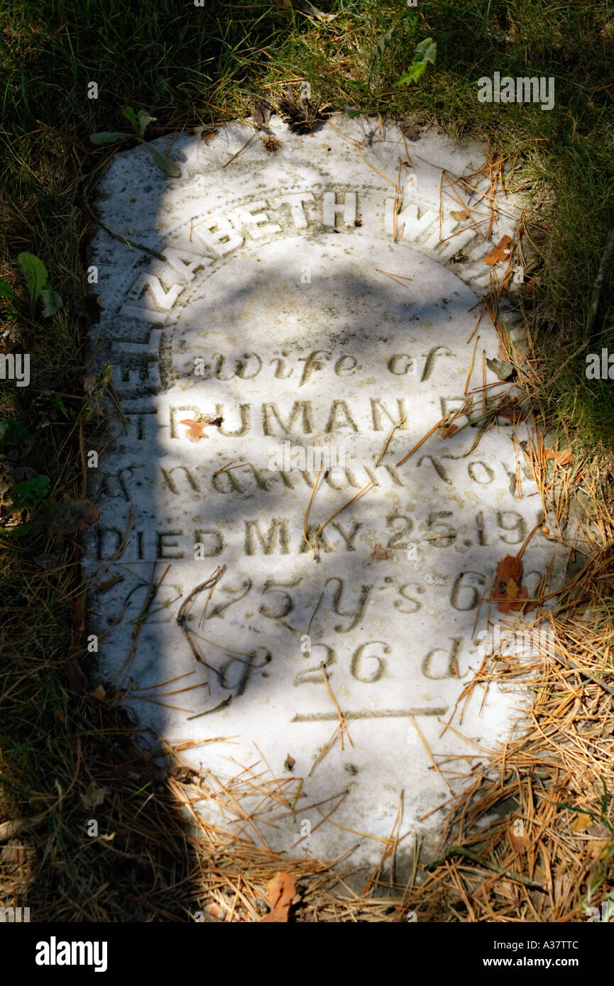 ILLINOIS Near Harvard Grave marker in small family cemetery plot in ...