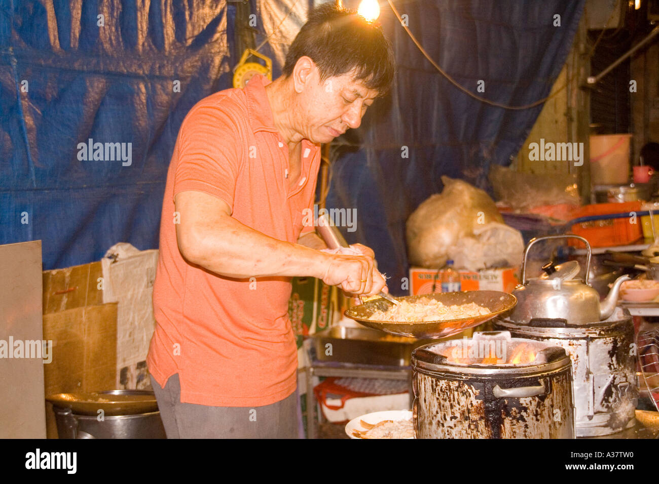 Bangkok street food kitchen Stock Photo - Alamy
