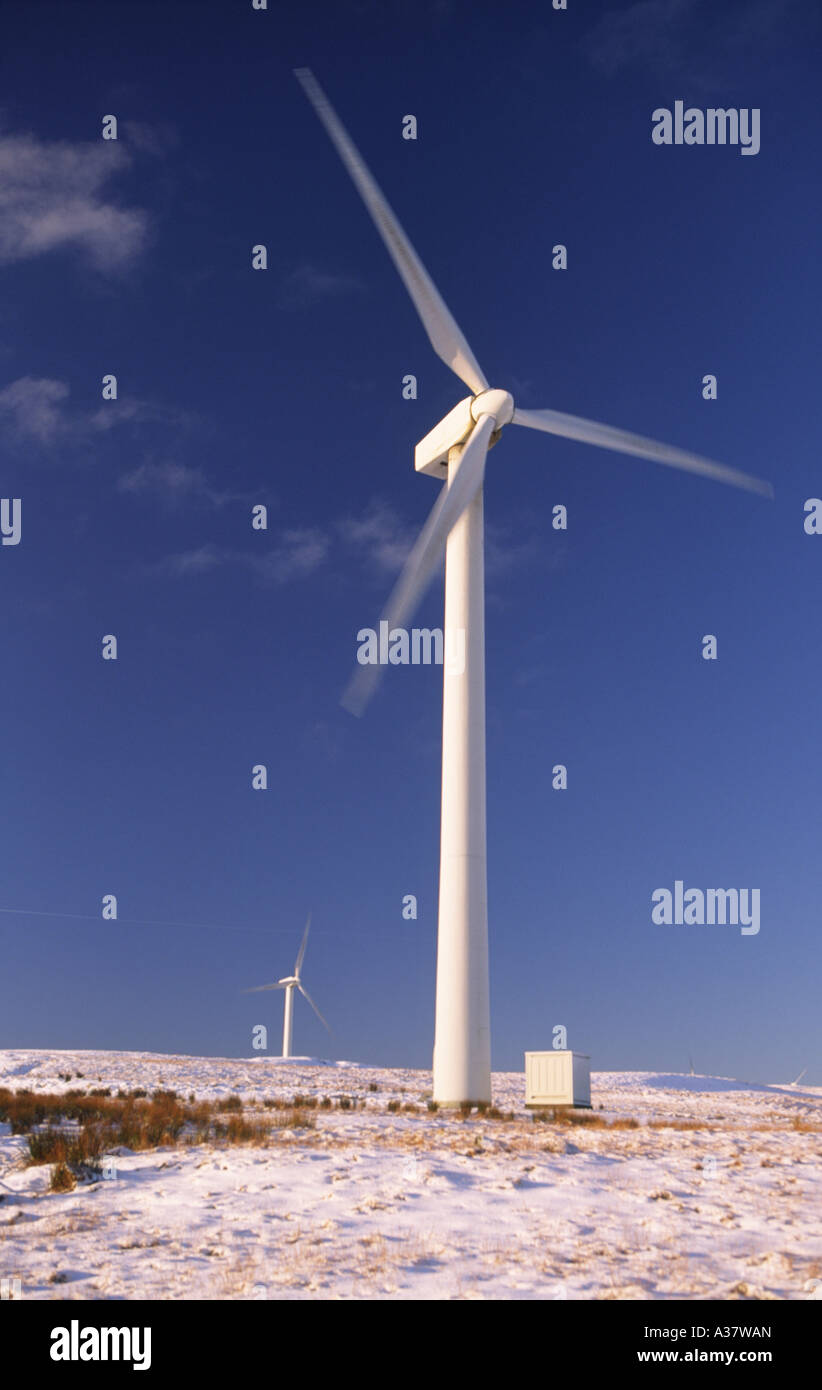 Wind turbine Hare Hill wind farm East Ayrshire Scotland Britain Stock ...