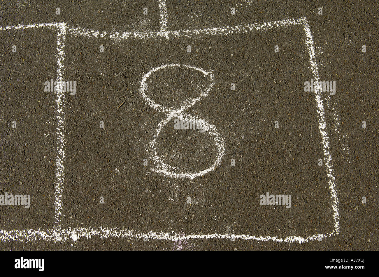 eight 8 hopscotch hop skip and jump numbers chalk pavement colour color ...