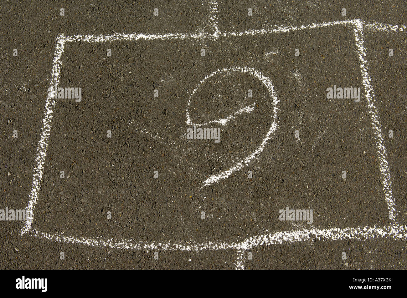 nine 9 hopscotch hop skip and jump numbers chalk pavement colour color ...