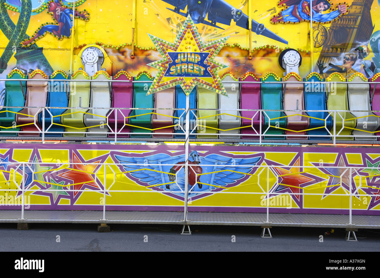 fairground attraction ride entertainment colour color fair machine ...