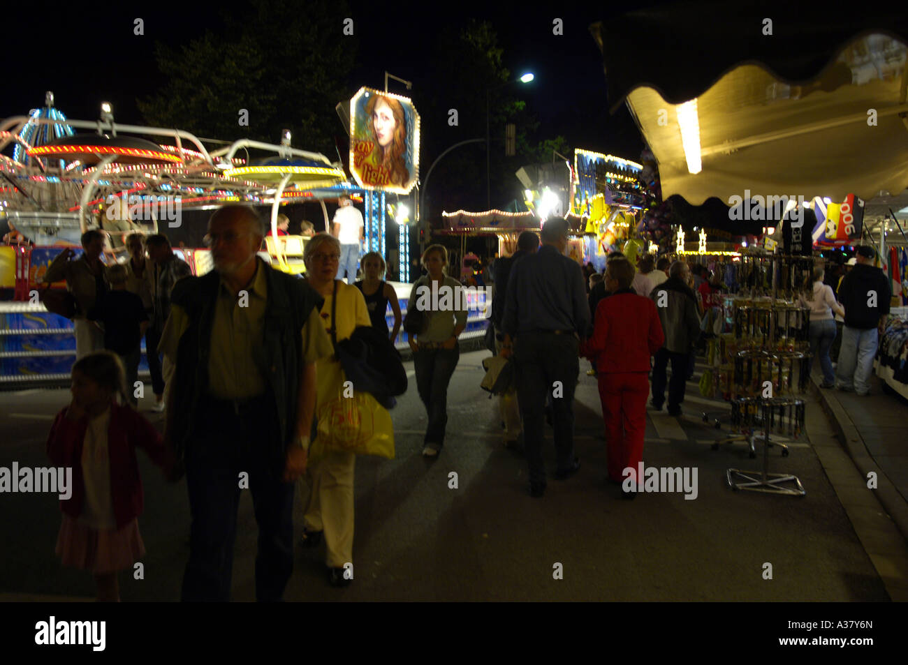 german germany deutsch deutschland fairground fair carnival night ...