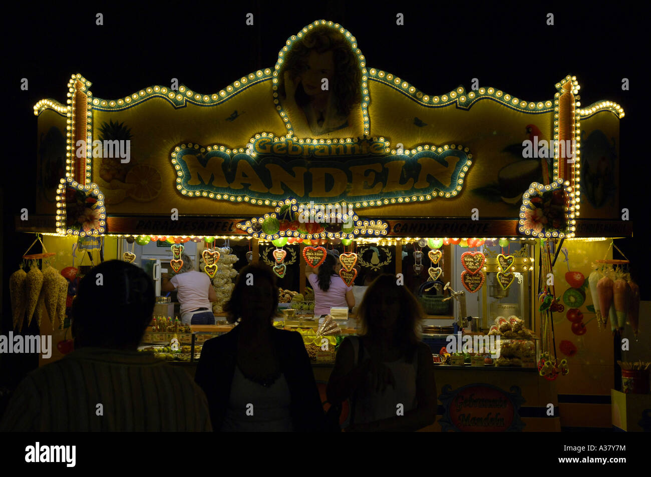 german germany deutsch deutschland fairground fair carnival night ...