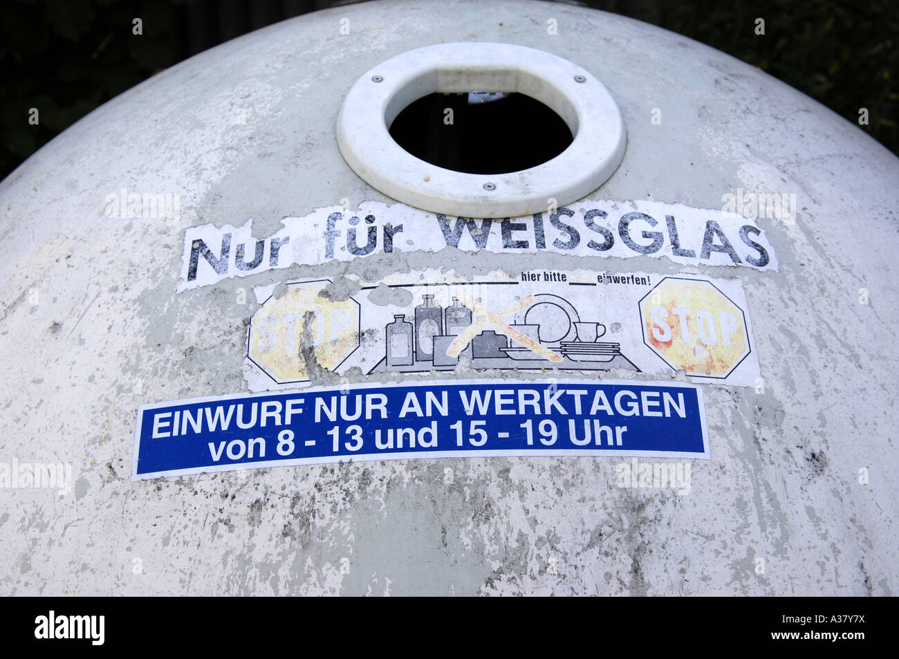 bottle bank recycling glass dirty environment scruffy horizontal colour ...